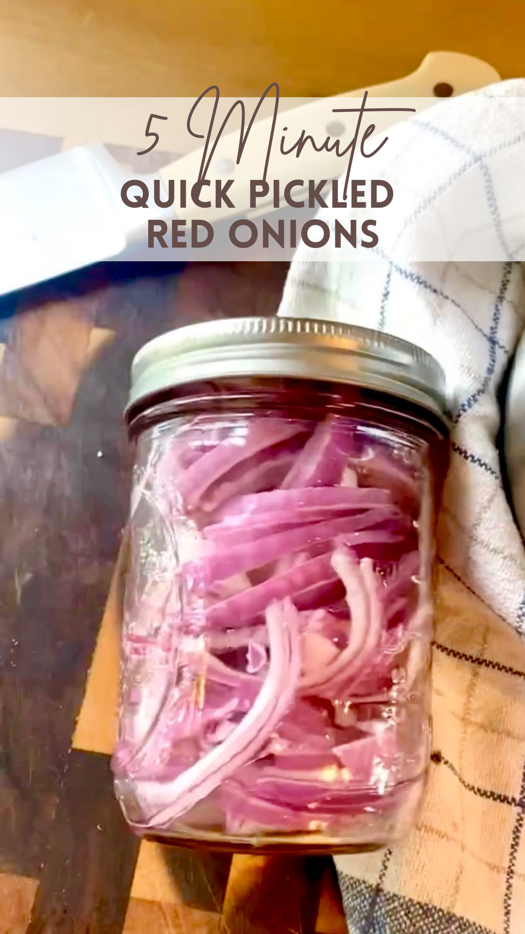 5 Minute Quick Pickled Red Onions - Cooking on Sunshine
